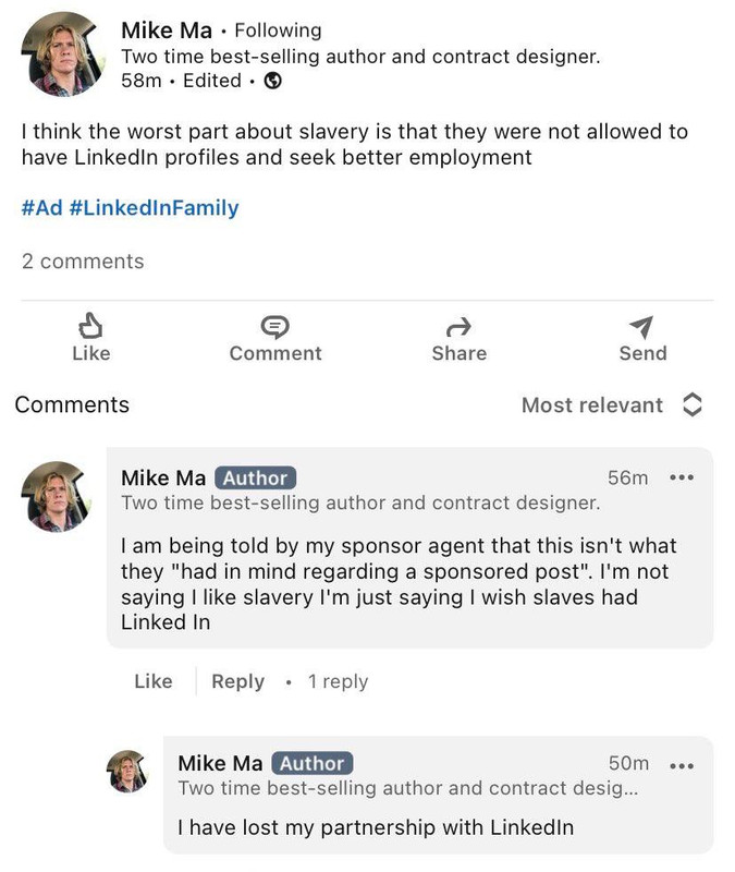 Linked in sponsored post — Postimages