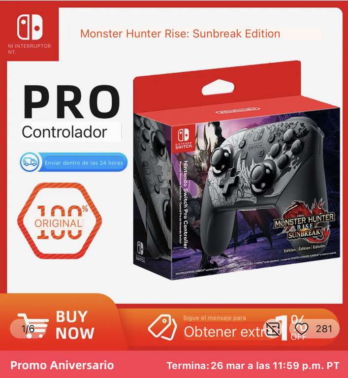 AliExpress Controller Switch Pro Monster Hunter rise