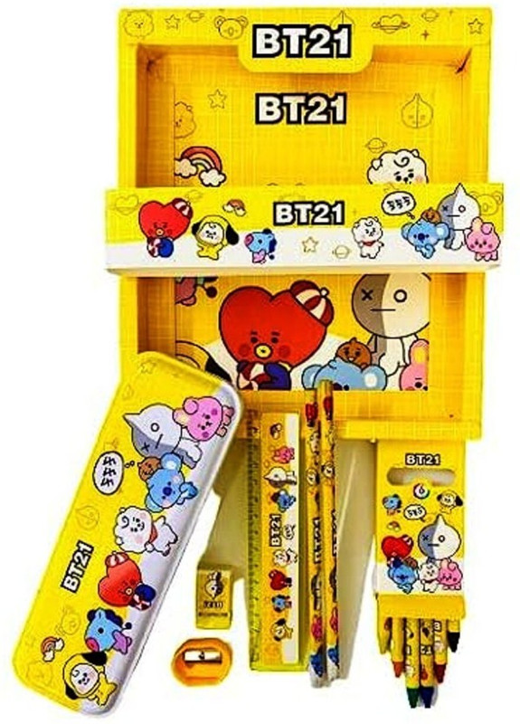 12 pcs all in one bts bt21 stationery set 12 priwa original ...