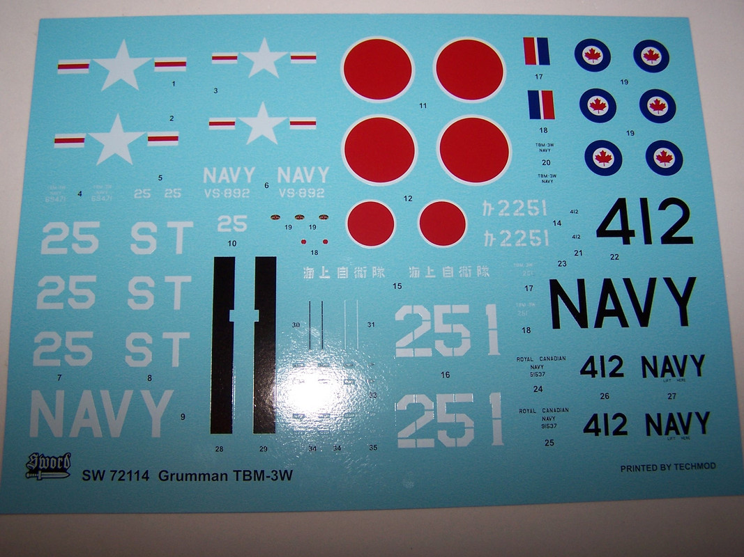 TBM-3W TBM-3S Hunter Killer decals - Aircraft Cold War - Britmodeller.com