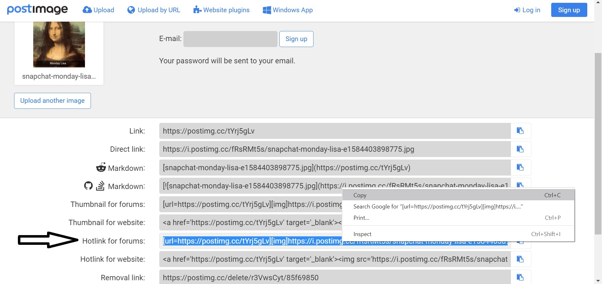 copyhotlink — Postimages