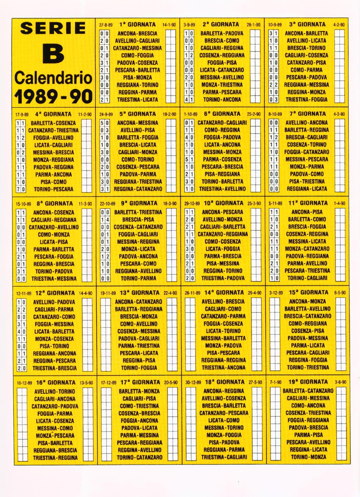 Calciatori 1989 1990 Panini 40 — Postimages