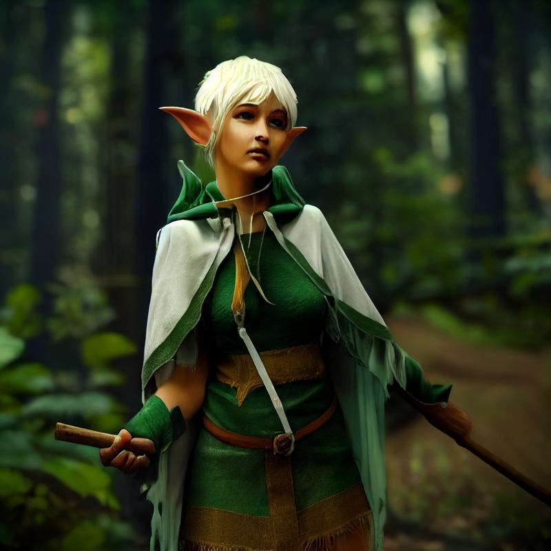 Breadsticks pretty female elf druid with tanned skin and short 3056f426 ...