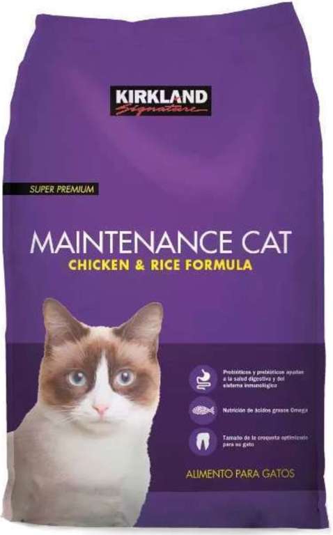 Costco - Kirkland Signature Croquettes Pollo y Arroz Comida para Gatos ...