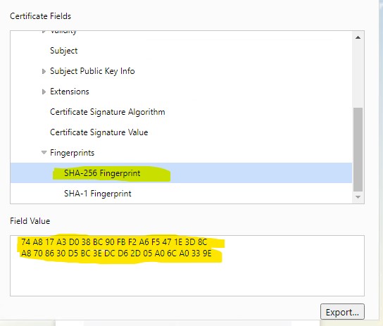 Thumbprint to get horizon UAG to talk to Connection Server. : r ...
