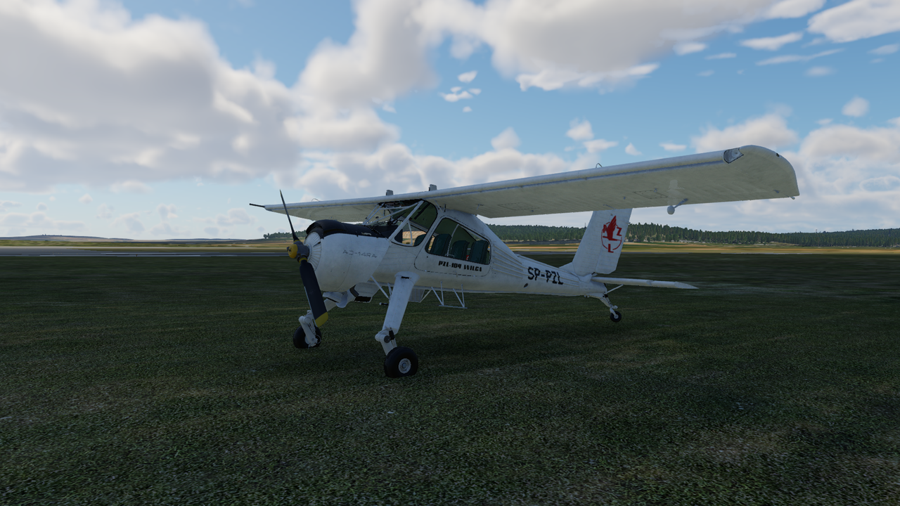 Classic radial PZL-104 Wilga with 3D cockpit and ground services (4k ...