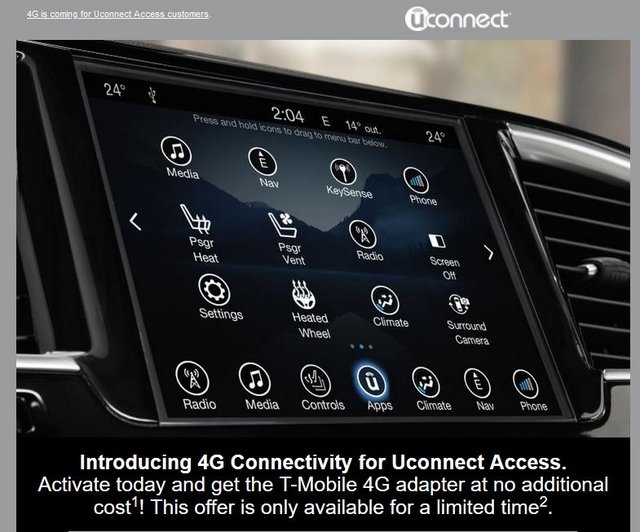 uConnect Cellular Upgrade to 4G | Cummins Diesel Forum