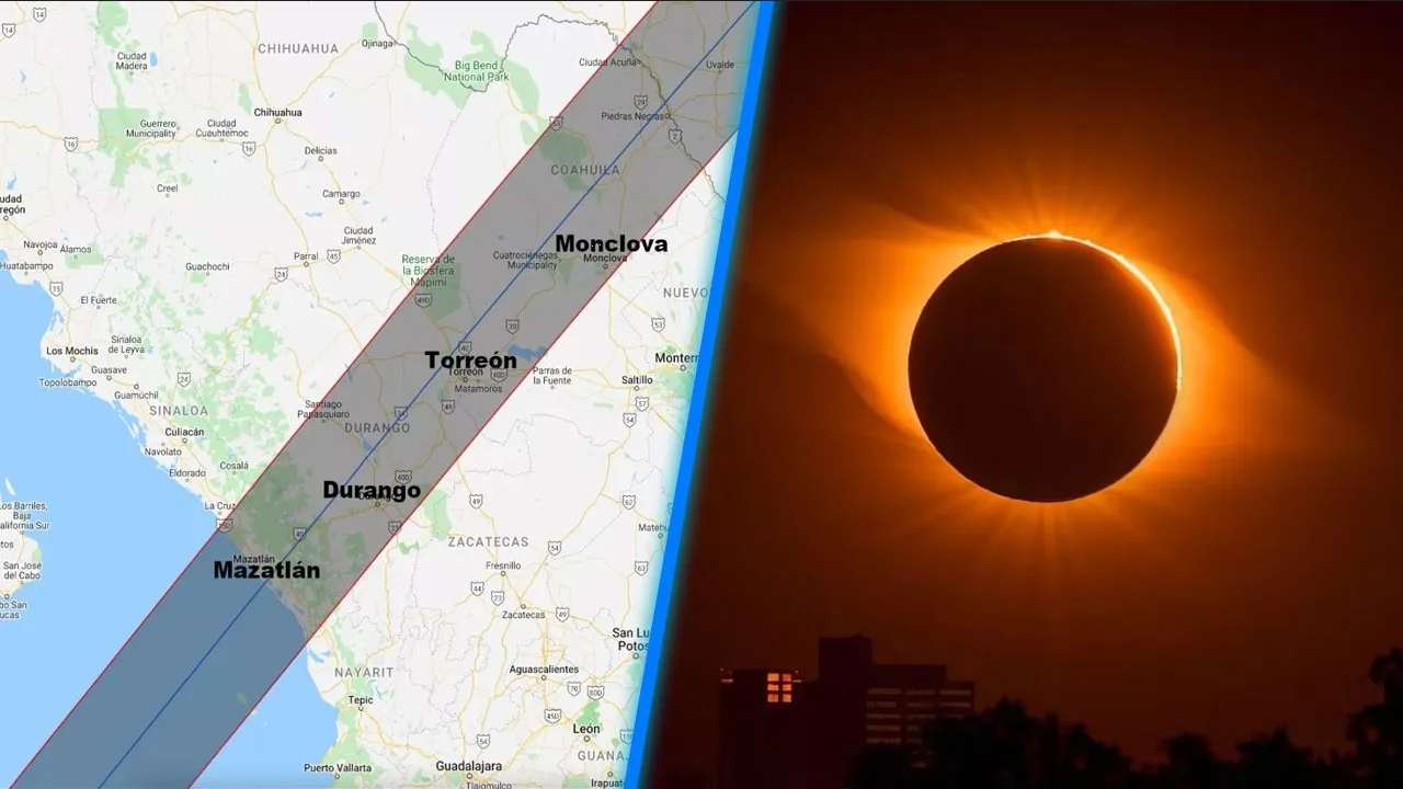 Eclipse solar 2024 Mapa interactivo consejos y lugares para verlo ...