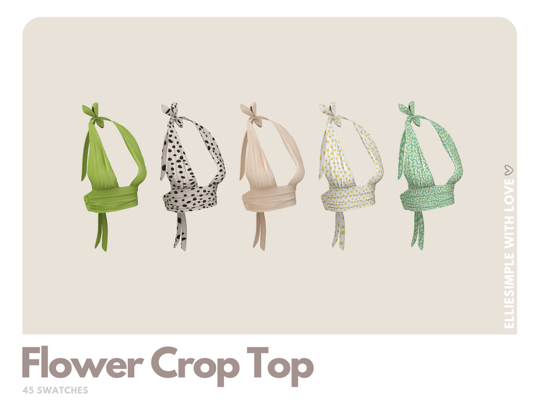 Elliesimple - Flower Crop Top - The Sims 4 Create a Sim - CurseForge
