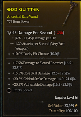 Wtb Ice Shard Sorc Wand - Topic - d2jsp