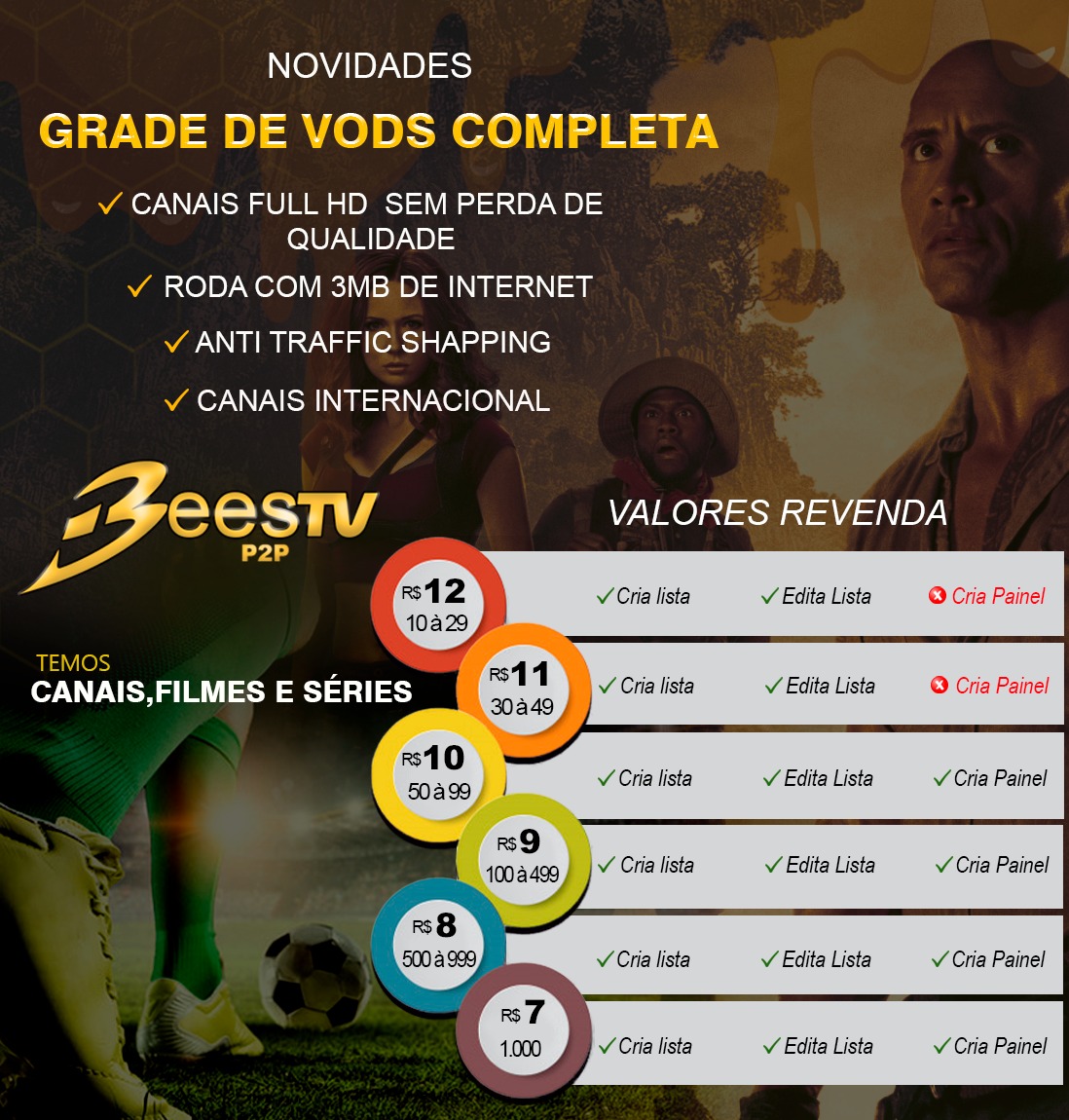 Bees TV IPTV P2 P OTT Thunder — Postimages