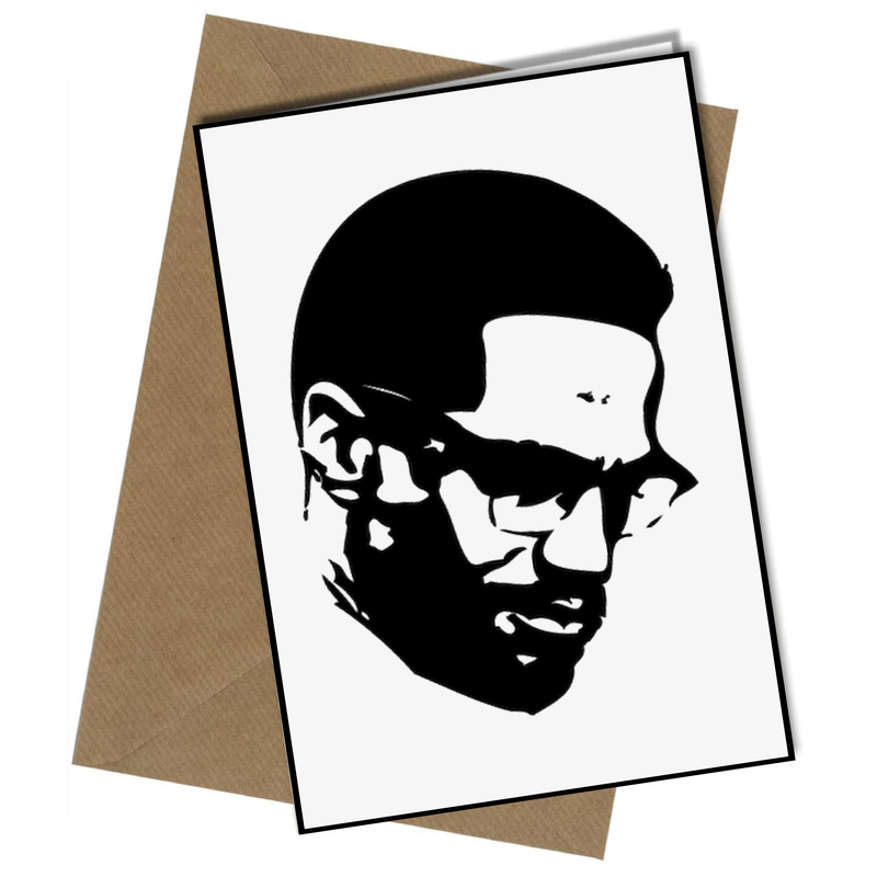 MALCOM X FACE CARD — Postimages