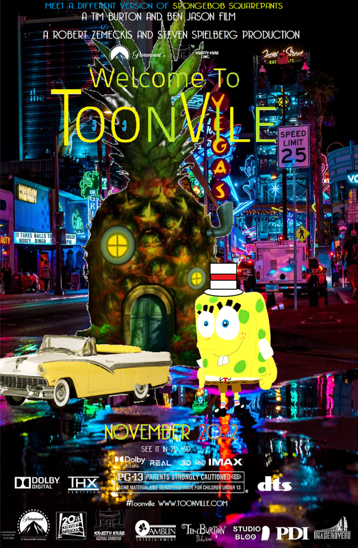 Toon Ville Spongebob Poster — Postimages