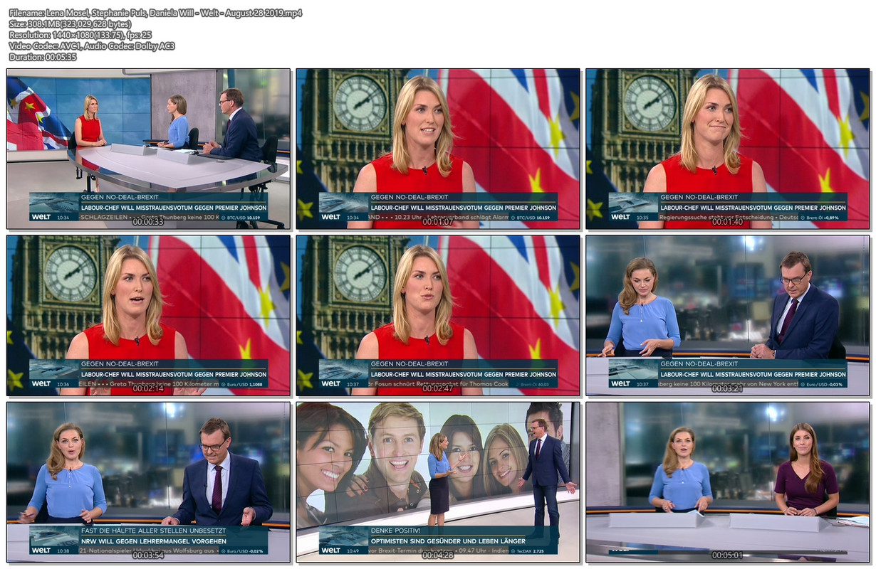 Lena Mosel, Stephanie Puls, Daniela Will - Welt - 28.8.2019 (V HD ...