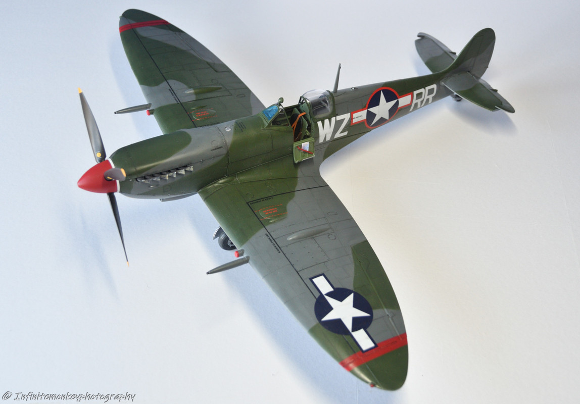 Airfix Spitfire IXC 1/24 - RW382 "Porky II", E wing conversion - Ready ...