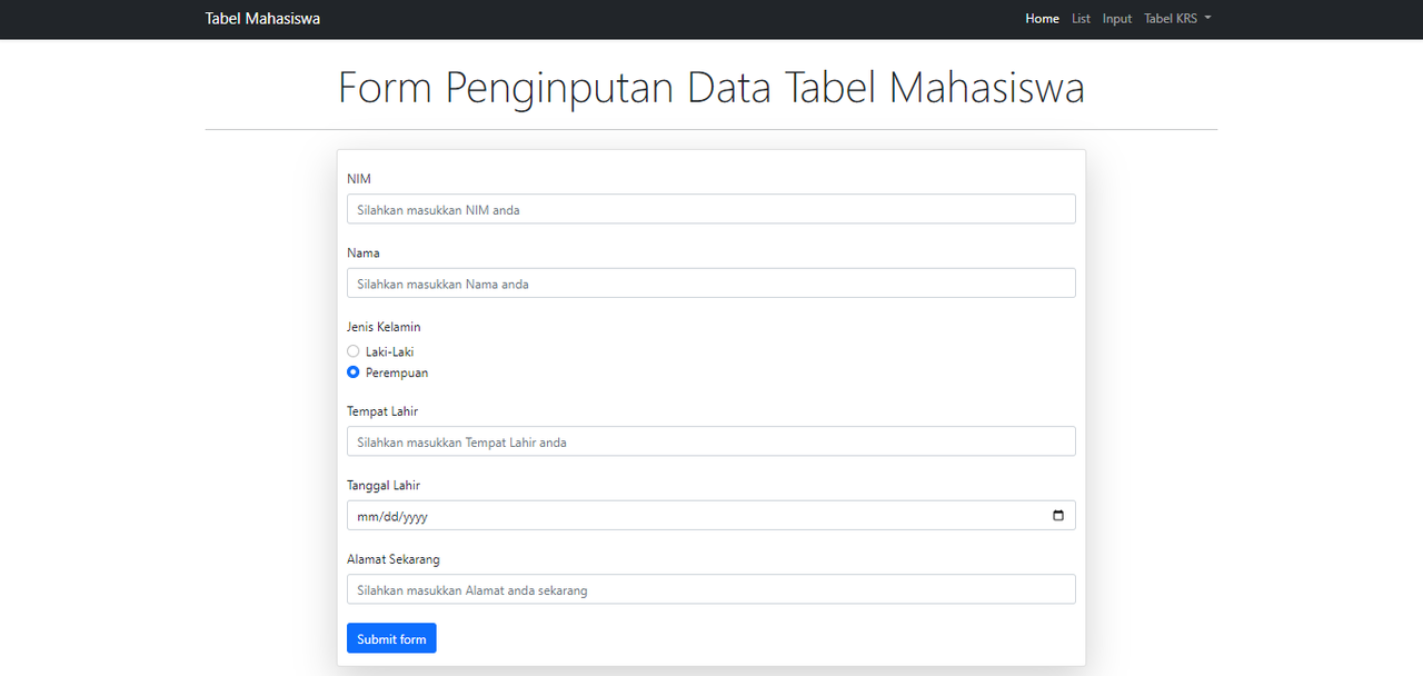 input mahasiswa — Postimages