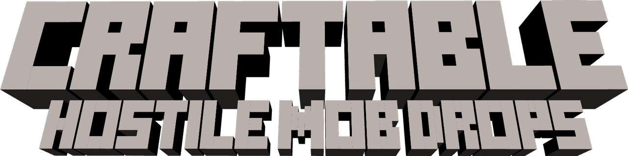Craftable Hostile Mob Drops - Minecraft Data Pack