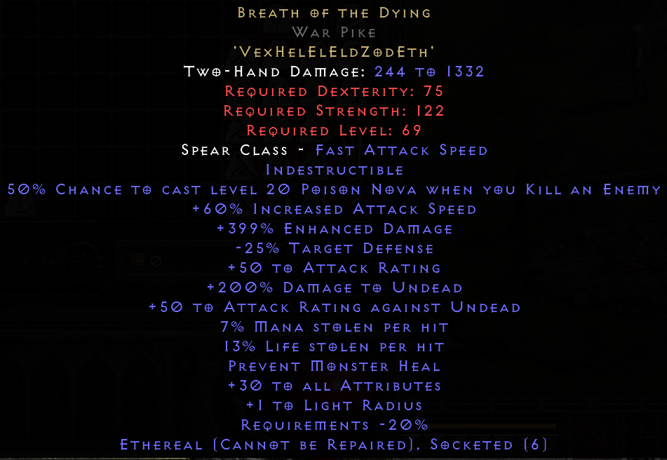 Eth Botd In War Pike - Topic - d2jsp