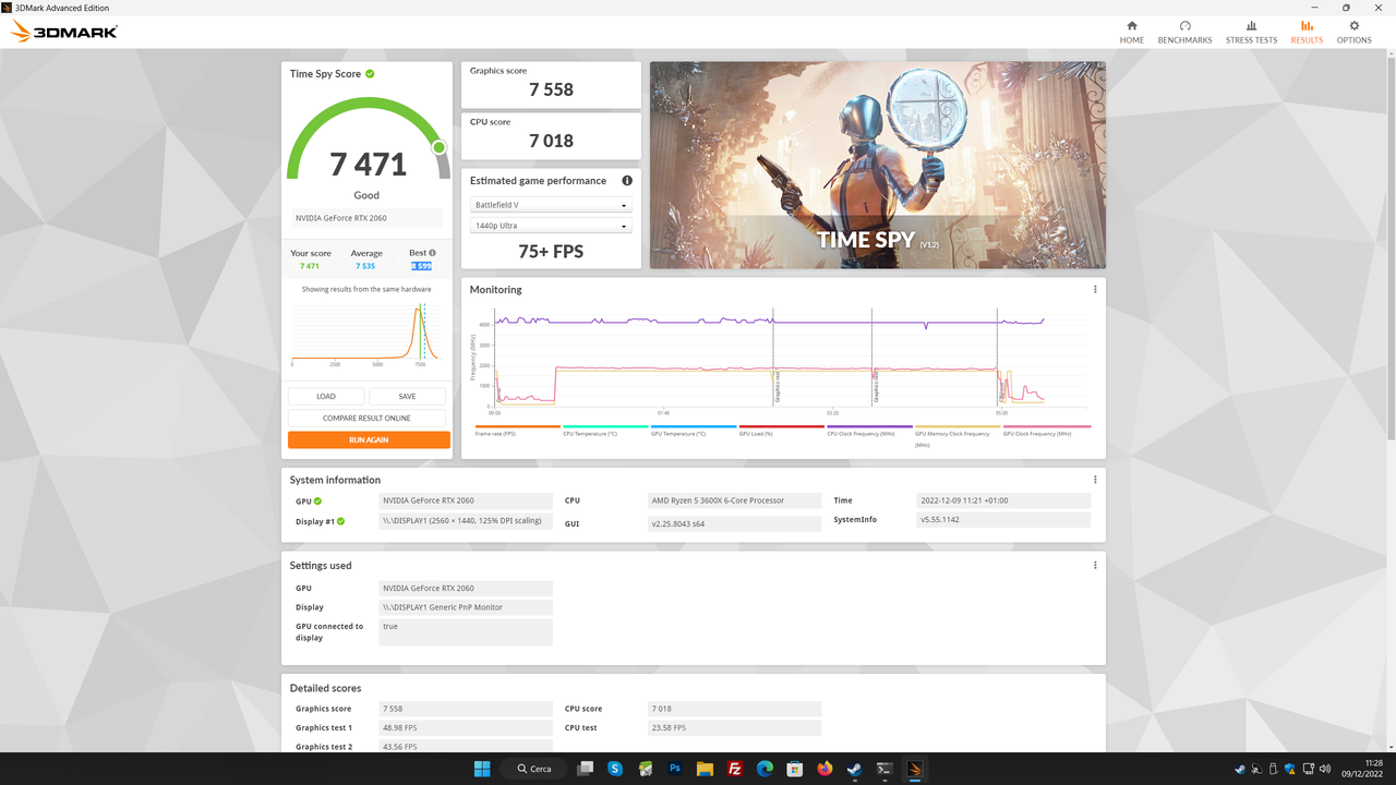 time spy con la rtx 2060 e il 3600x non oc — Postimages