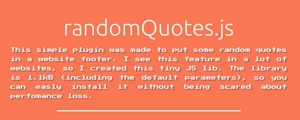 randomQuotes.js | The tiny JS Quotes Library