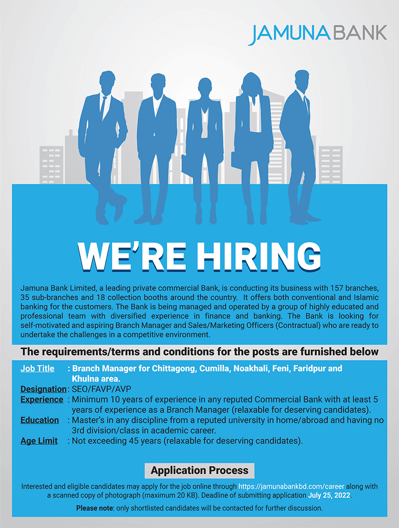 Jamuna Bank Limited Job Circular 2024 – www.jamunabankbd.com | BD Govt Job