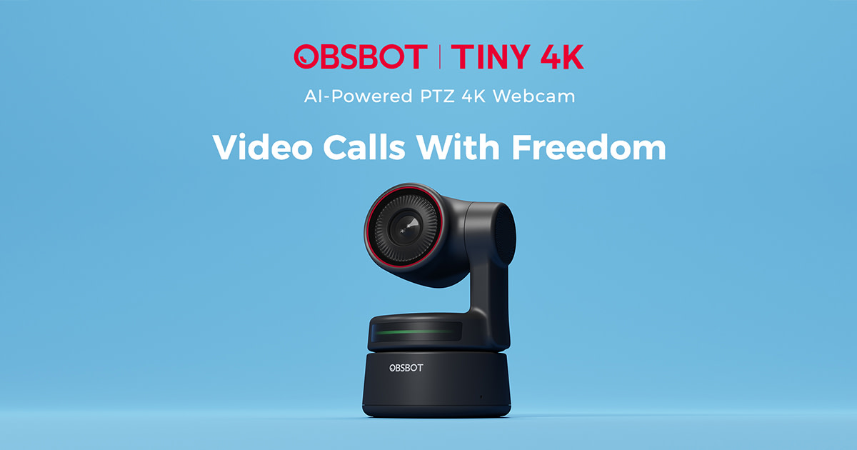 Obsbot Tiny 4k AI powered PTZ Webcam | Webcam OBSBOT 4k