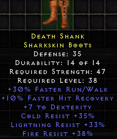 30/10/7dex/tri Resist Boots - Topic - d2jsp