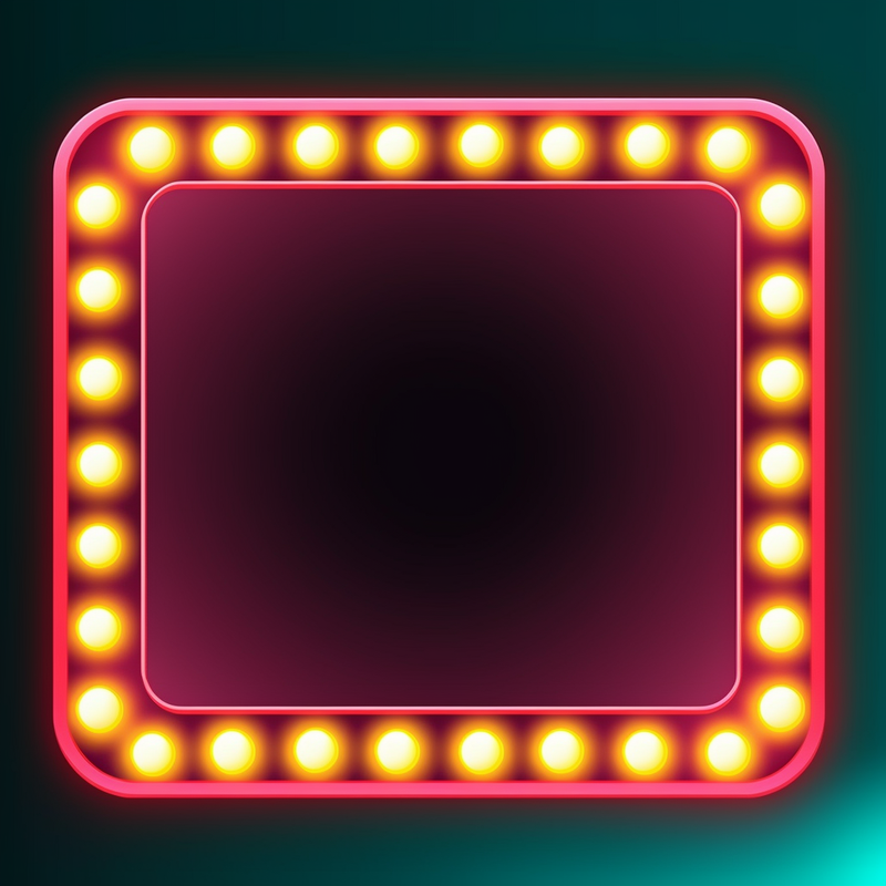 ana spirit neon frame ui with glowing bulbs 8492dc77 b9cd 4340 9261 ...
