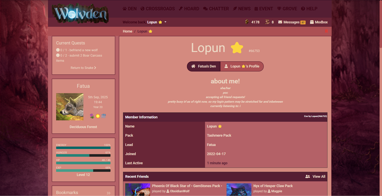 Lopun's Free CSS! 😎 |:| Wolvden