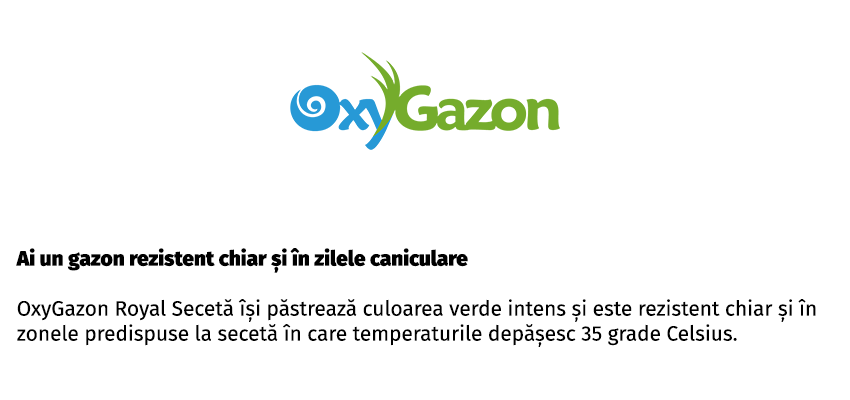 Gazon natural rulat OxyGazon tip Royal Seceta, 1 palet x 30 mp - eMAG.ro