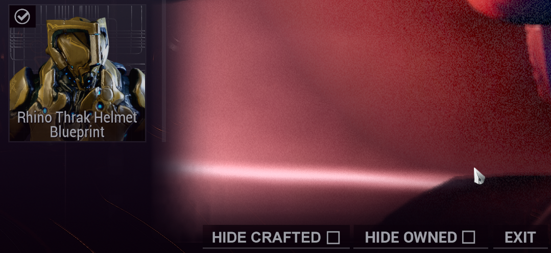 Nightwave UI, hide crafted - Art, Animation, & UI - Warframe Forums