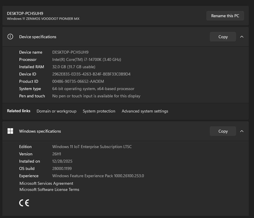 Chia sẻ - ZENMOS VOODOO WINDOWS - EnterpriseG 22H2 19045 & 26H1 28000 ...