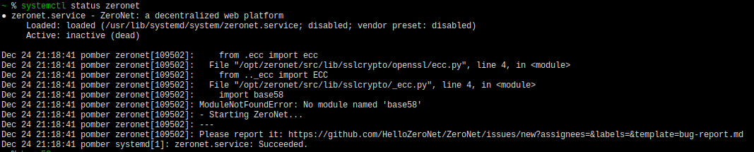 ModuleNotFoundError: No module named 'base58' · Issue #2715 · HelloZeroNet/ZeroNet · GitHub