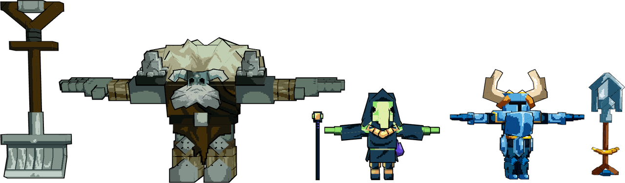 Shovel Knight Character Models (Shovel Knight, Plague Knight, Polar ...
