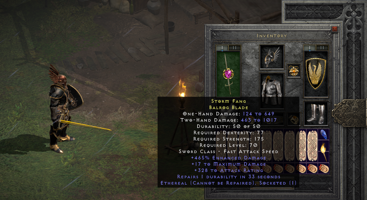 High Dmg Eth Rep Cruel Balrog Blade 465ed 328ar - Topic - d2jsp
