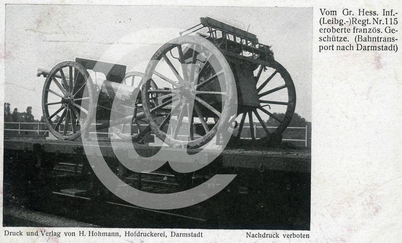 IR 115 Darmstadt Hessen 25 Division 1914 — Postimages