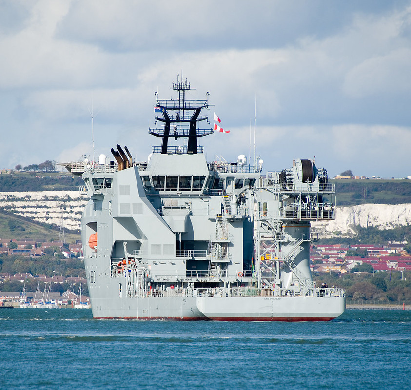 BASE NAVAL - Buque de vigilancia Oceanica RFA PROTEUS - Flota Auxiliar de la Royal Navy
