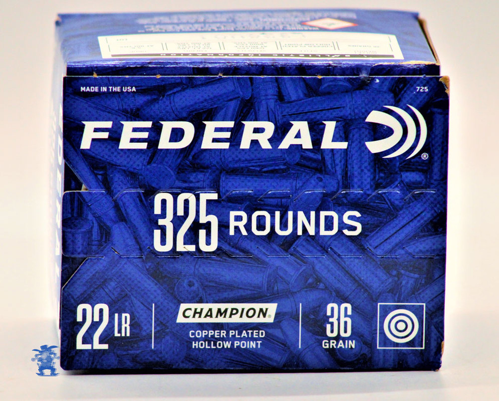 Federal 22 Champion 22 Long Rifle 36gr CPHP Rimfire Ammo - 325 Rounds ...