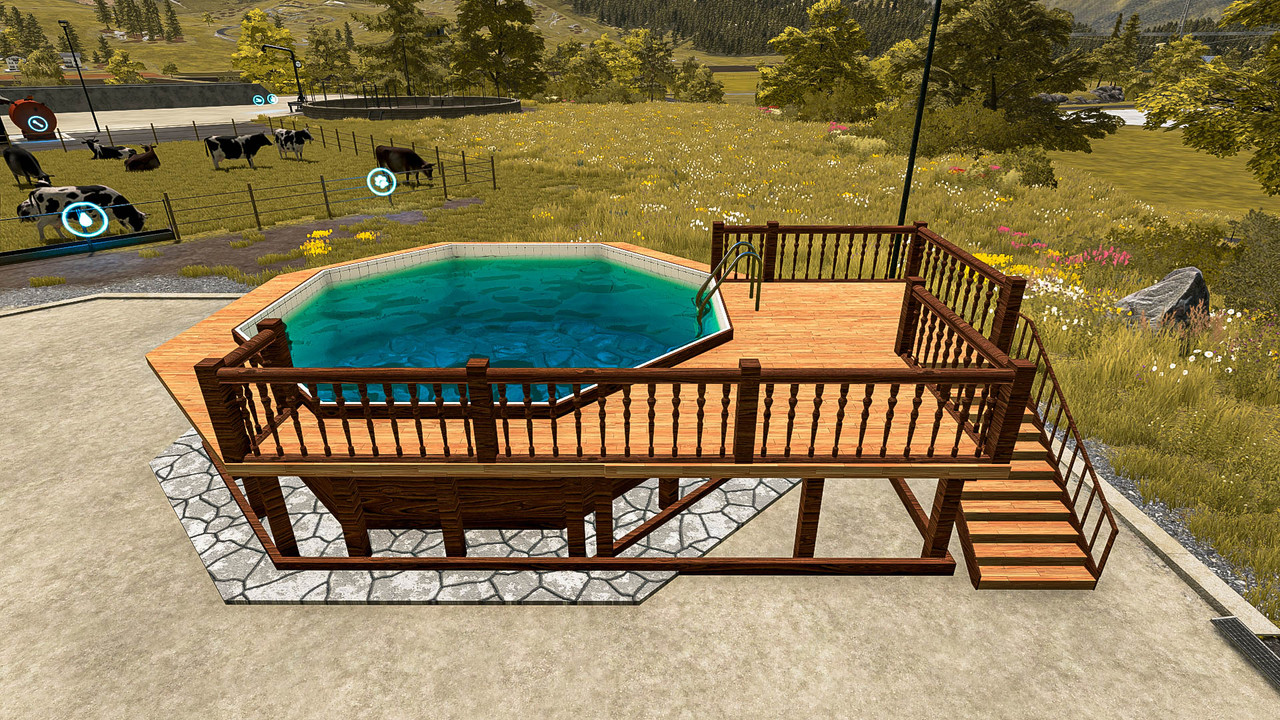 FS22 Wooden Pool Deck - MyGameSteam Mods