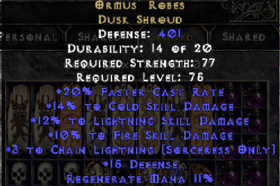 Ormus' Robes +3 To Chain Lightning - Topic - d2jsp