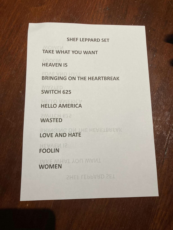 set list 1 — Postimages
