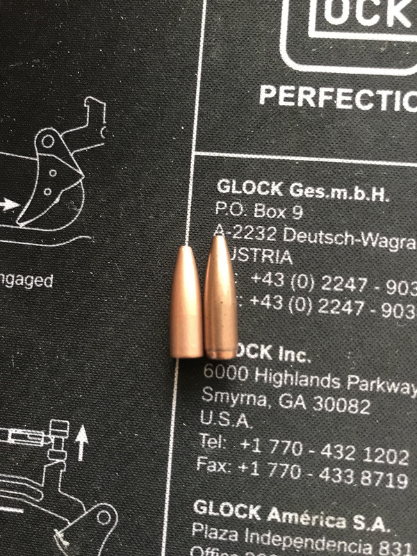 Bases are different on 55 and 62gr Speer GD bullets, what does that ...