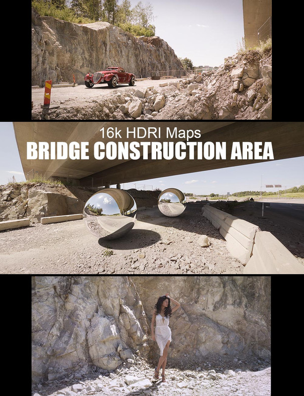 16k HDRI Maps - Bridge Construction Area (7GB) 2025 - Free Daz 3D Models