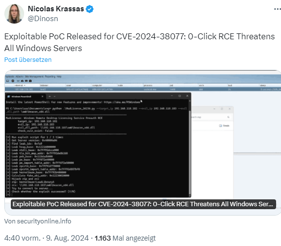 Windows Server at risk from PoC exploit for CVE-2024-38077Born's Tech ... Windows Server at risk from PoC exploit for CVE-2024-38077Born's Tech ...