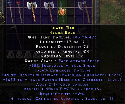 Gg Erep Fools Weapon Hydraedge 296%ed - Topic - d2jsp