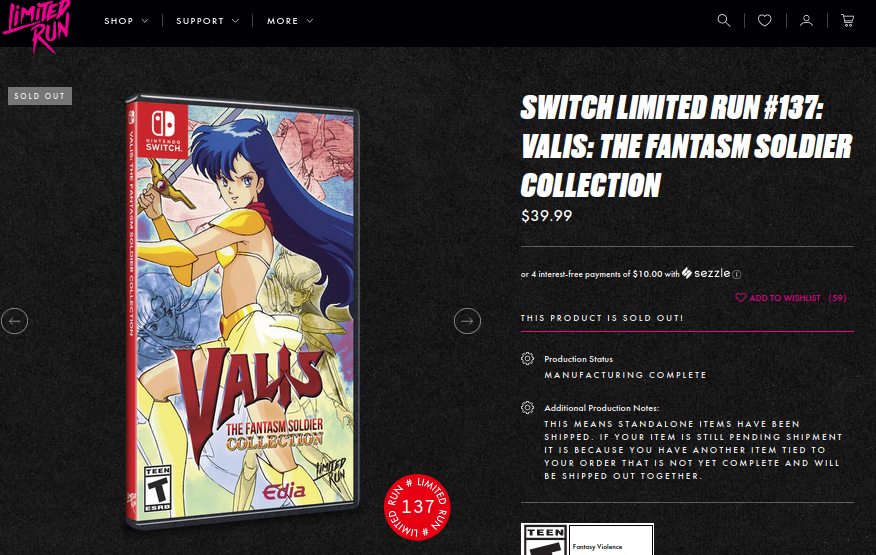 Valis: The Fantasm Soldier Collection -- Switch -- Short Review ...