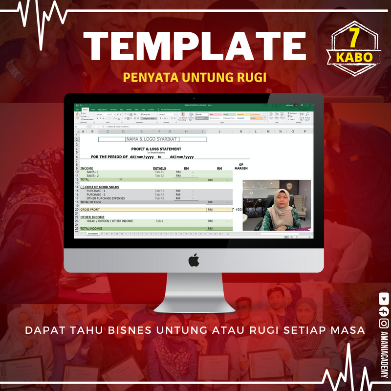 KELAS AKAUN BISNES + TEMPLATE EXCEL BISNES KECIL