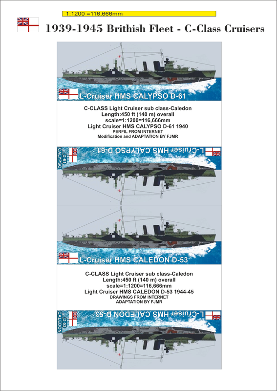 Navy HMS C class light cruisers SC caledon — Postimages