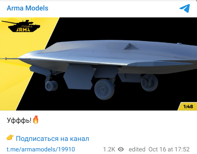 1/48 - Sukhoi S-70 Okhotnik UCAV 3D printed kit by Arma-Models - released - The Rumourmonger ...