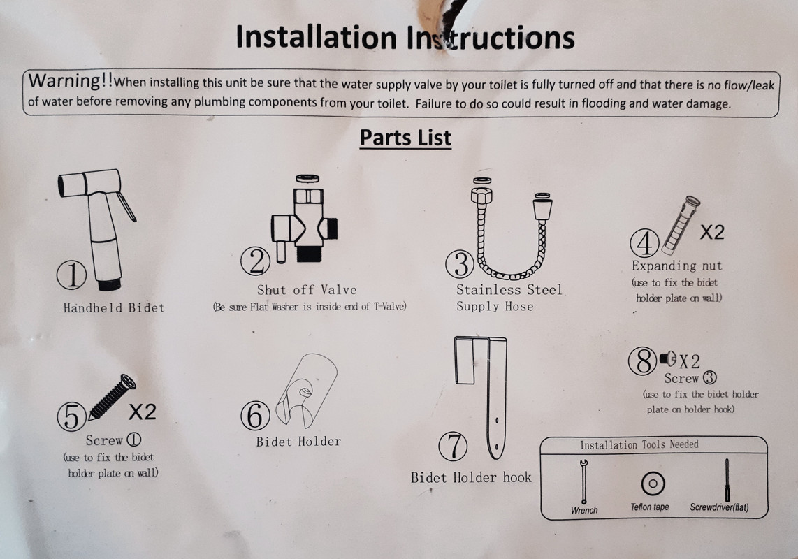 Simple bidet attachment = toilet constantly running. Cause/solution ...